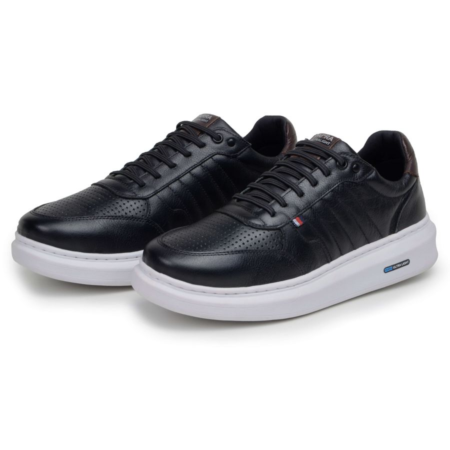 Sapatenis Moderno Detalhado Masculino Em Couro 100% Legitimo Leve ...
