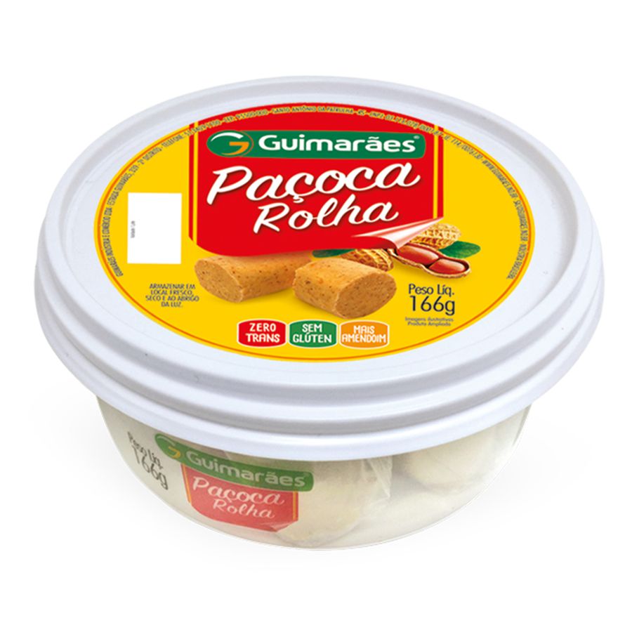Paçoca Rolha Pote 166g | Guimarães Alimentos