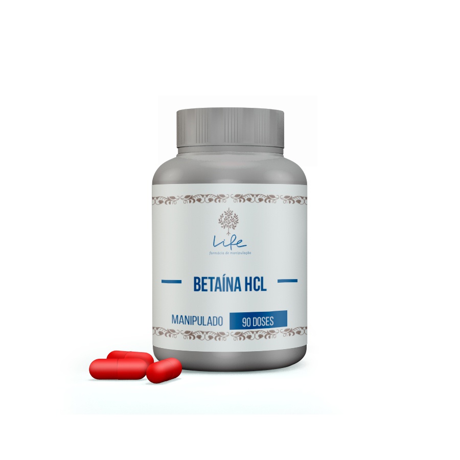 Betaína HCL 300mg | LIFEMANIPULACAO