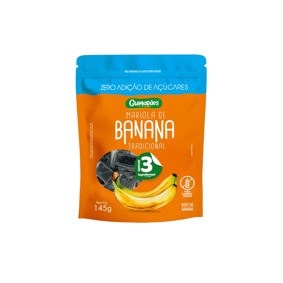 Mariola de Banana ZERO Açucar 145g | Guimarães Alimentos