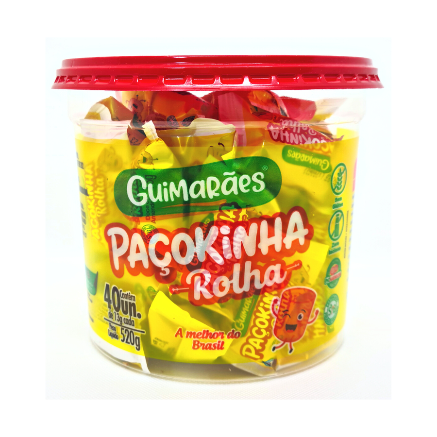 Paçoca Rolha Pote 520g | Guimarães Alimentos