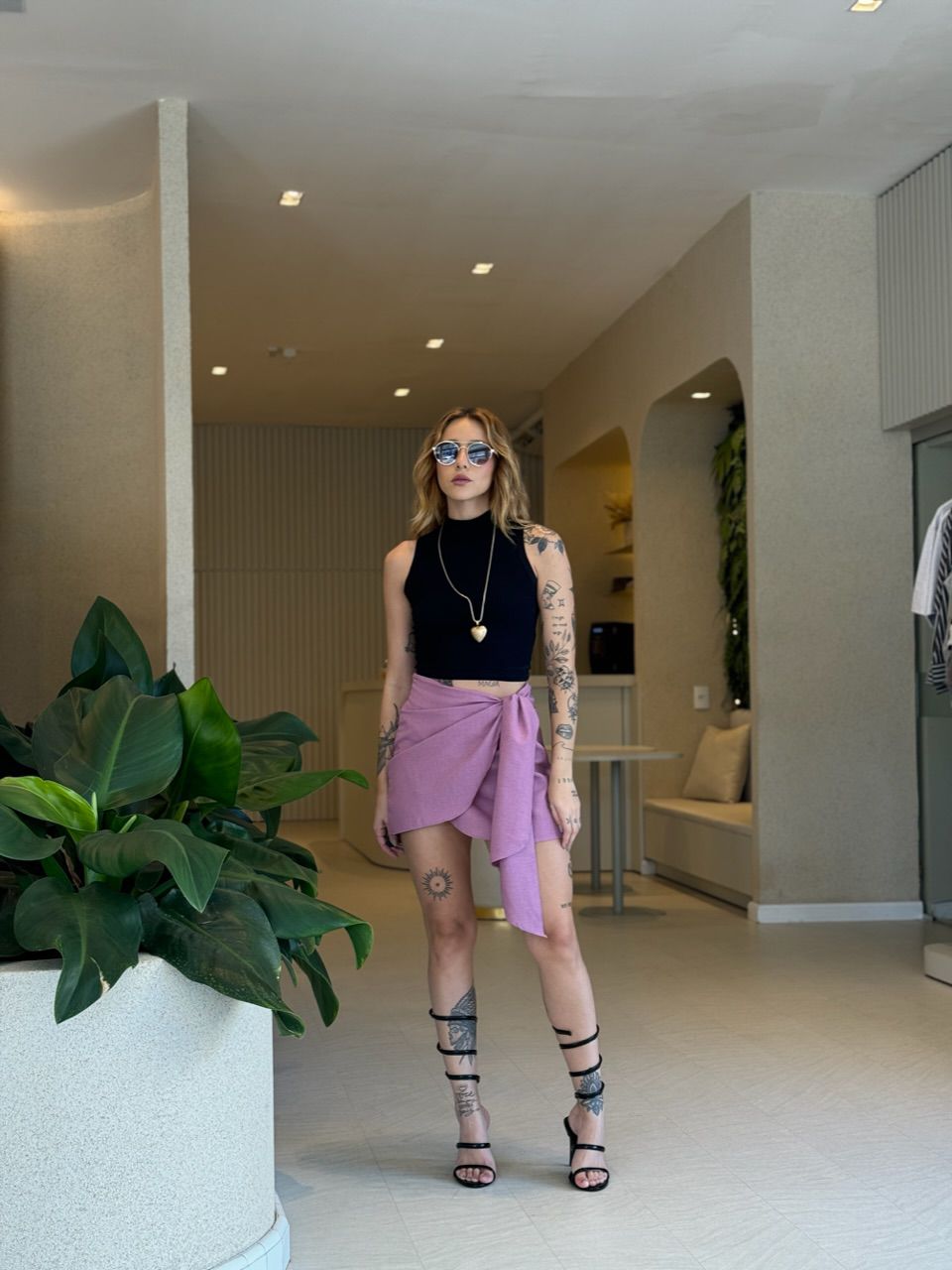 SAIA DUDA CURTA Rosê | CAROLLA FERRARO