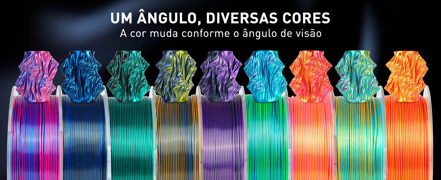 Filamento PLA+ Silk Duas Cores 1.75mm 1kg - Preto e Azul | TOPINK3D