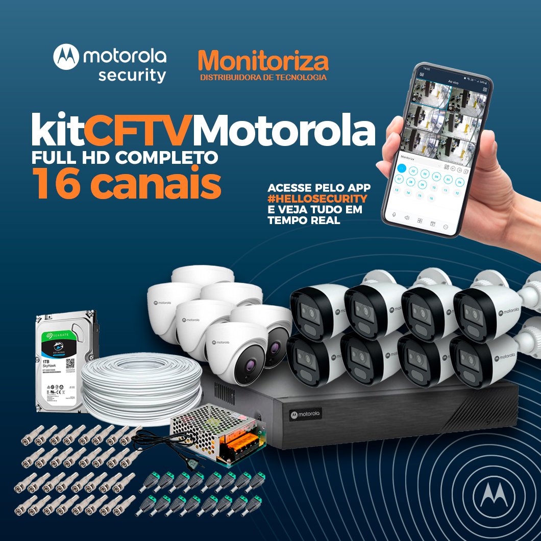 Kit 16 Câmeras de Segurança HD 720P 20 Metros Infravermelho + DVR ...