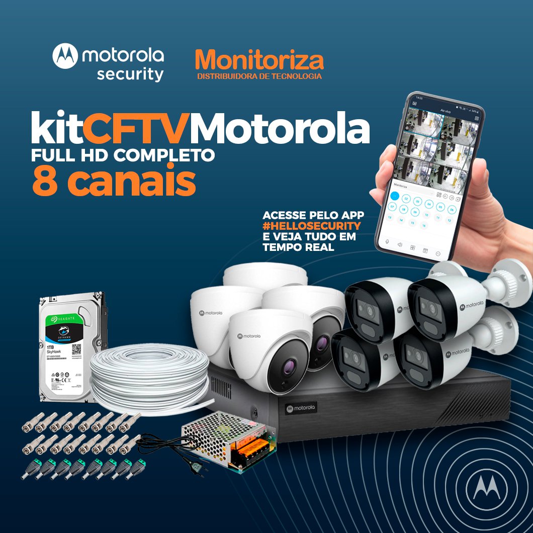 Kit 8 Câmeras de Segurança HD 720P 20 Metros Infravermelho + DVR ...